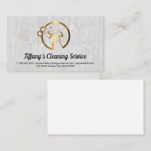Cleaning Service | Spray Cleaning Logo Business Card | Zazzle