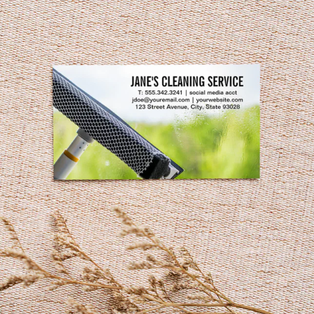 Cleaning Service | Window Cleaning Business Card | Zazzle