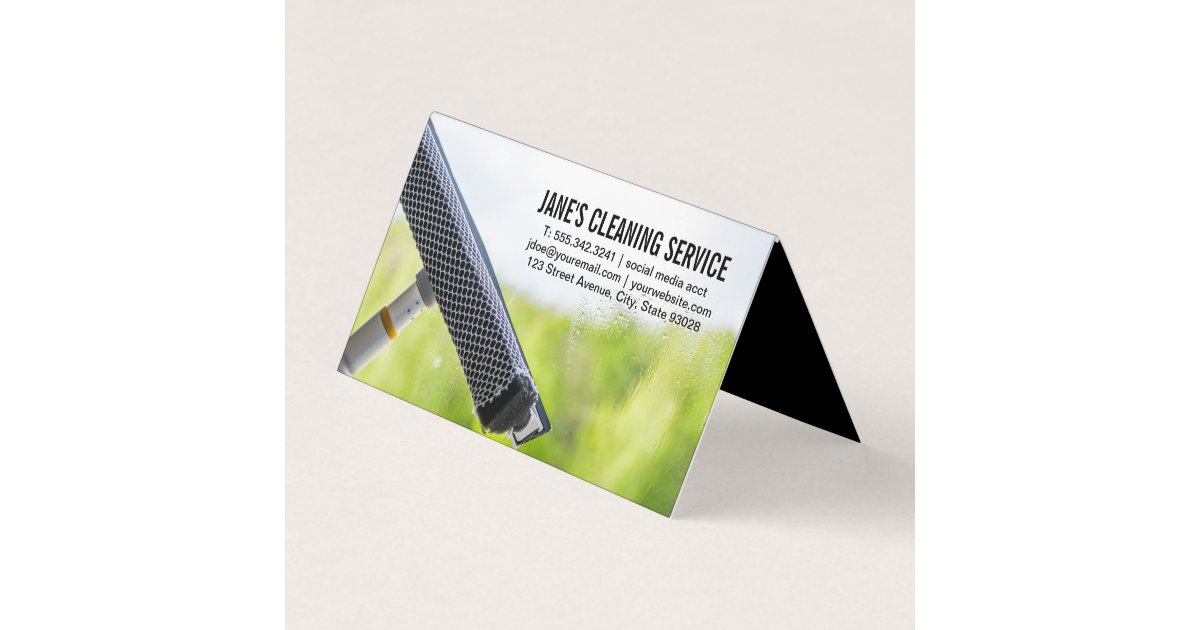 Cleaning Service | Window Cleaning Business Card | Zazzle