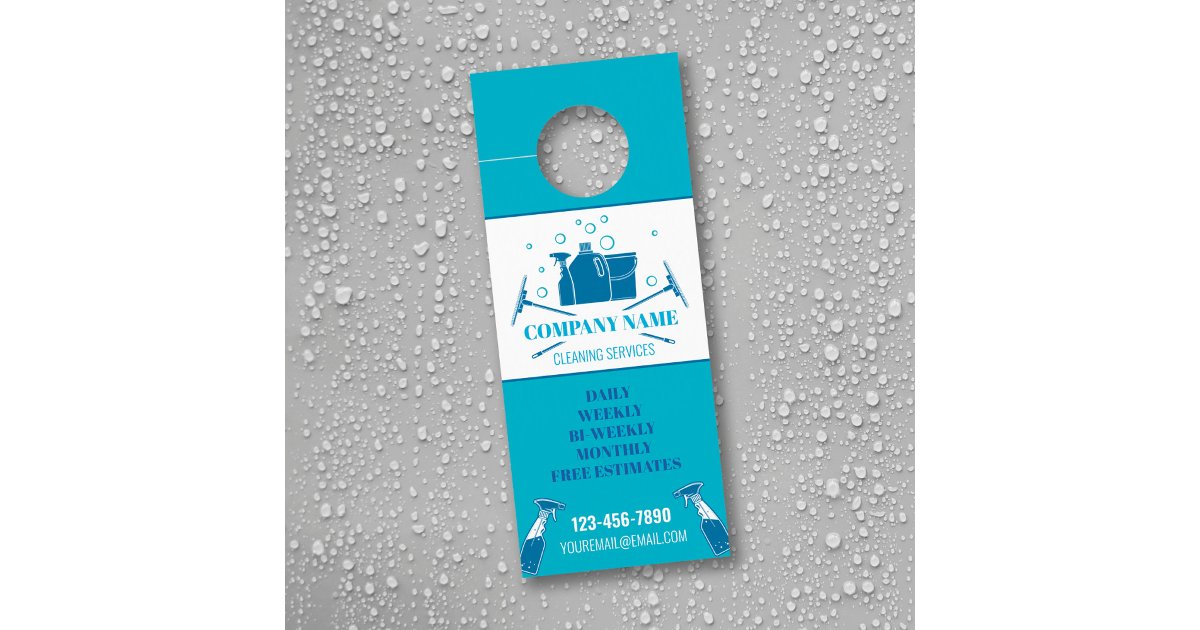 Cleaning Services Door Hanger | Zazzle