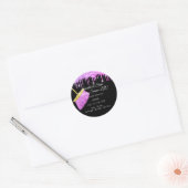 Cleaning Services House Maid Pink Drips Black Classic Round Sticker ...