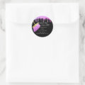 Cleaning Services House Maid Pink Drips Black Classic Round Sticker ...