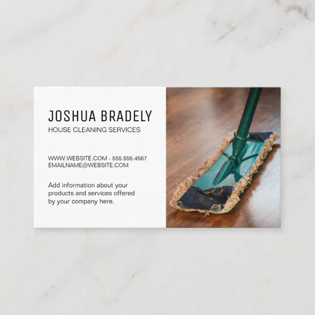 Cleaning Services | Housekeeping Business Card | Zazzle