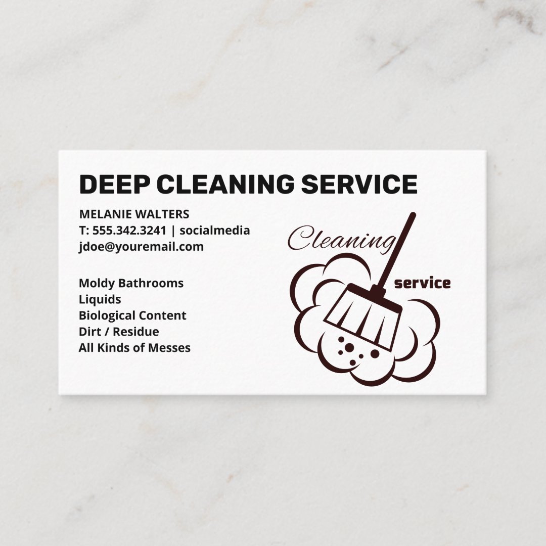 Cleaning Services | Maid Cleaning | Home Service Business Card | Zazzle
