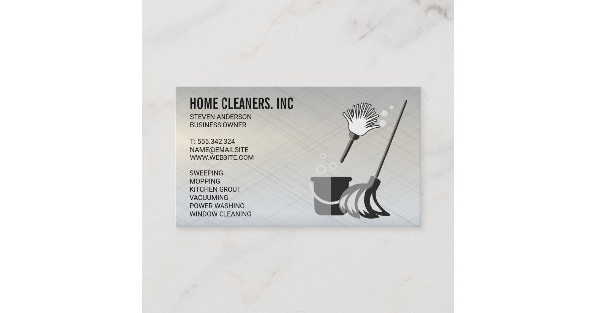 Cleaning Services | Maid Service | Metallic Business Card | Zazzle