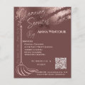 Cleaning Services Rose Gold Scan To Connect Flyer | Zazzle