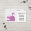Cleaning Spray Logo | Janitor | Maid Business Card | Zazzle