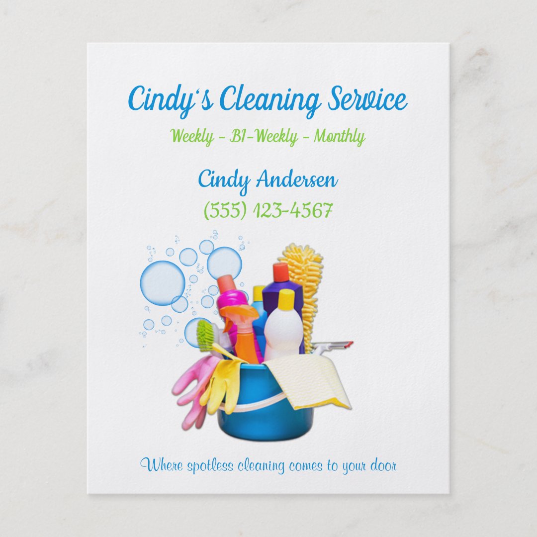 Cleaning Supplies Design House Cleaning Services Flyer | Zazzle