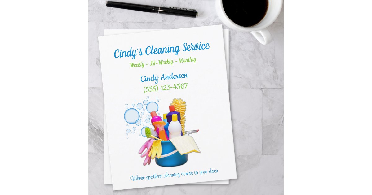 Cleaning Supplies Design House Cleaning Services Flyer | Zazzle