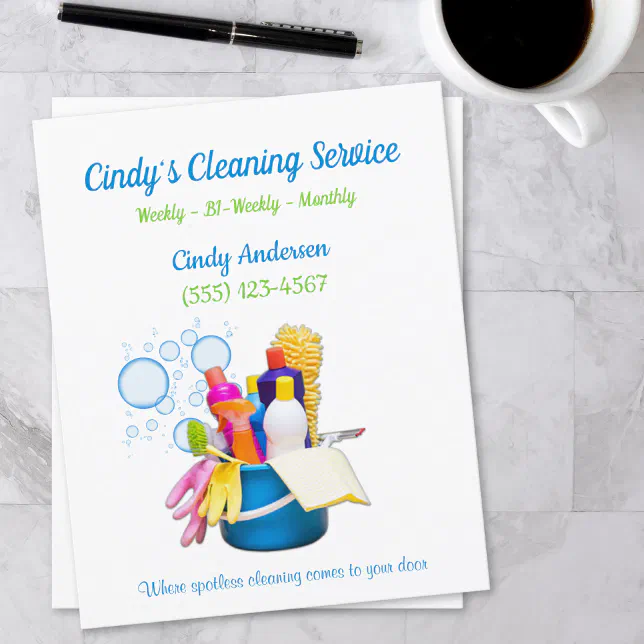 Cleaning Supplies Design House Cleaning Services Flyer | Zazzle