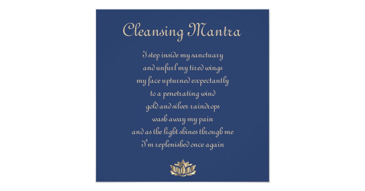 Cleansing Mantra Poster | Zazzle