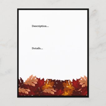 Cleanup Autumn Leave Raking Service Event Flyer | Zazzle