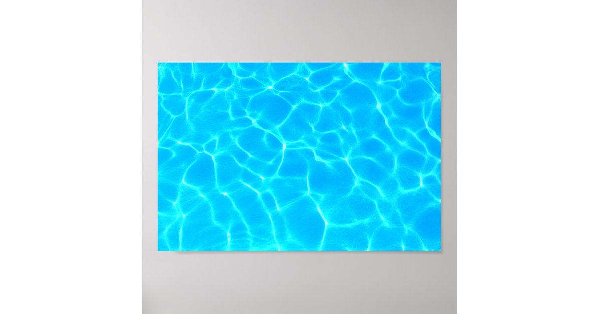 Clear Blue Pool Water Photo Poster | Zazzle
