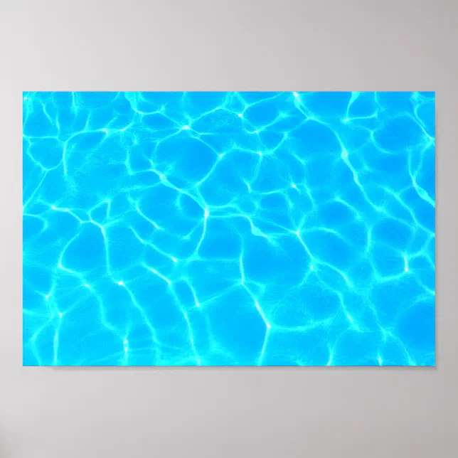 Clear Blue Pool Water Photo Poster | Zazzle