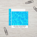 Clear Blue Pool Water Photo Square Business Card | Zazzle