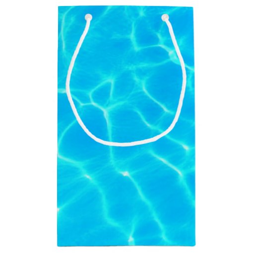 Clear Blue Pool Water Photo Thank You Small Gift Bag | Zazzle