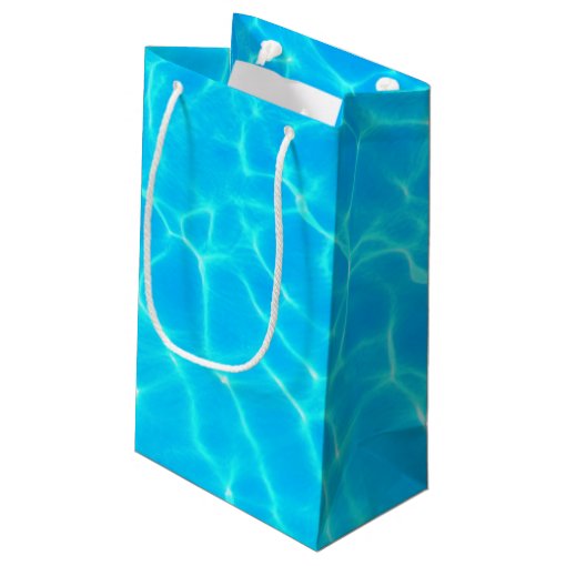 Clear Blue Pool Water Photo Thank You Small Gift Bag | Zazzle
