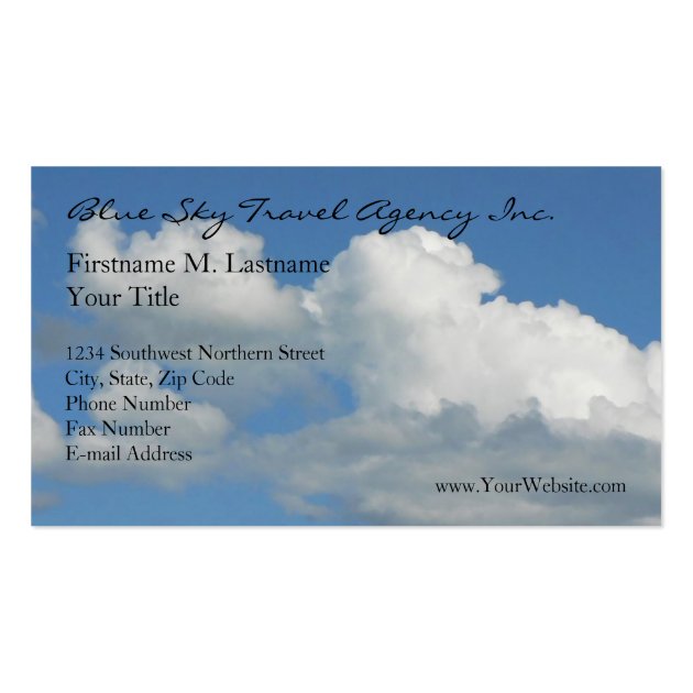 Clear Blue Sky Business Card Templates
