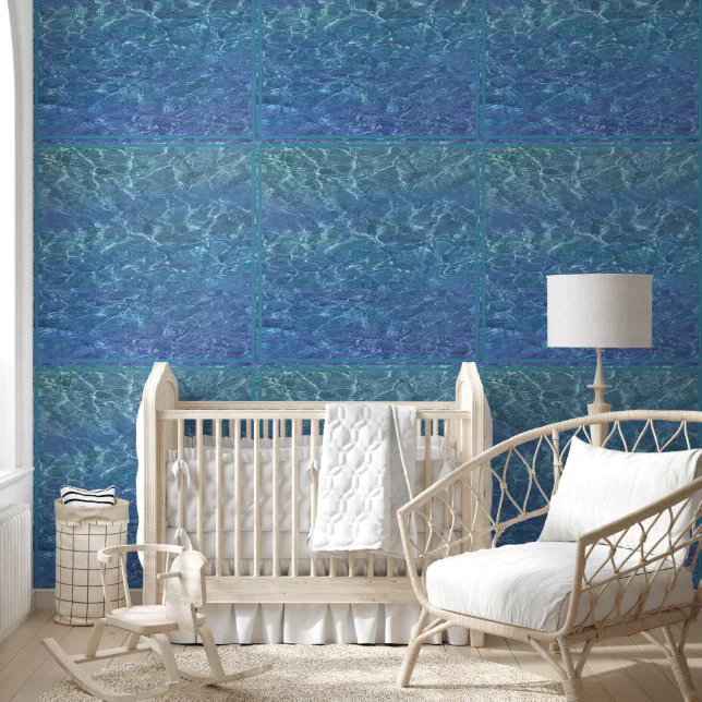 Clear Blue Water Patterns Beach Ocean Sea Nautical Wallpaper | Zazzle