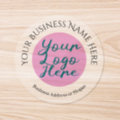 Clear Business Logo Custom Mailing Address Label | Zazzle