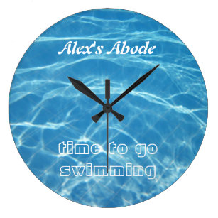 Swimming Pool Wall Clocks | Zazzle