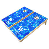Clear Fresh Blue Water Cornhole Set | Zazzle