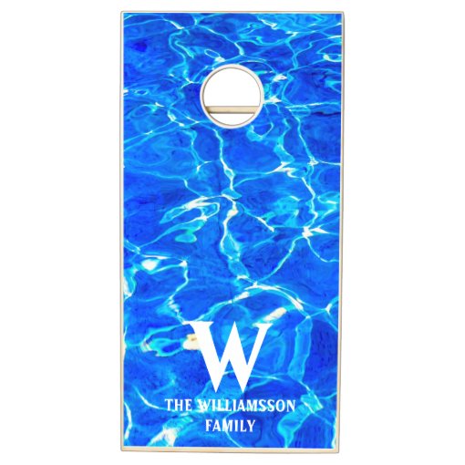 Clear Fresh Blue Water Cornhole Set | Zazzle