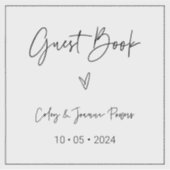 Clear Guest Book Sticker 4 x 4 | Zazzle