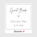 Clear Guest Book Sticker 4 x 4 | Zazzle