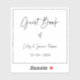 Clear Guest Book Sticker 4 x 4 | Zazzle
