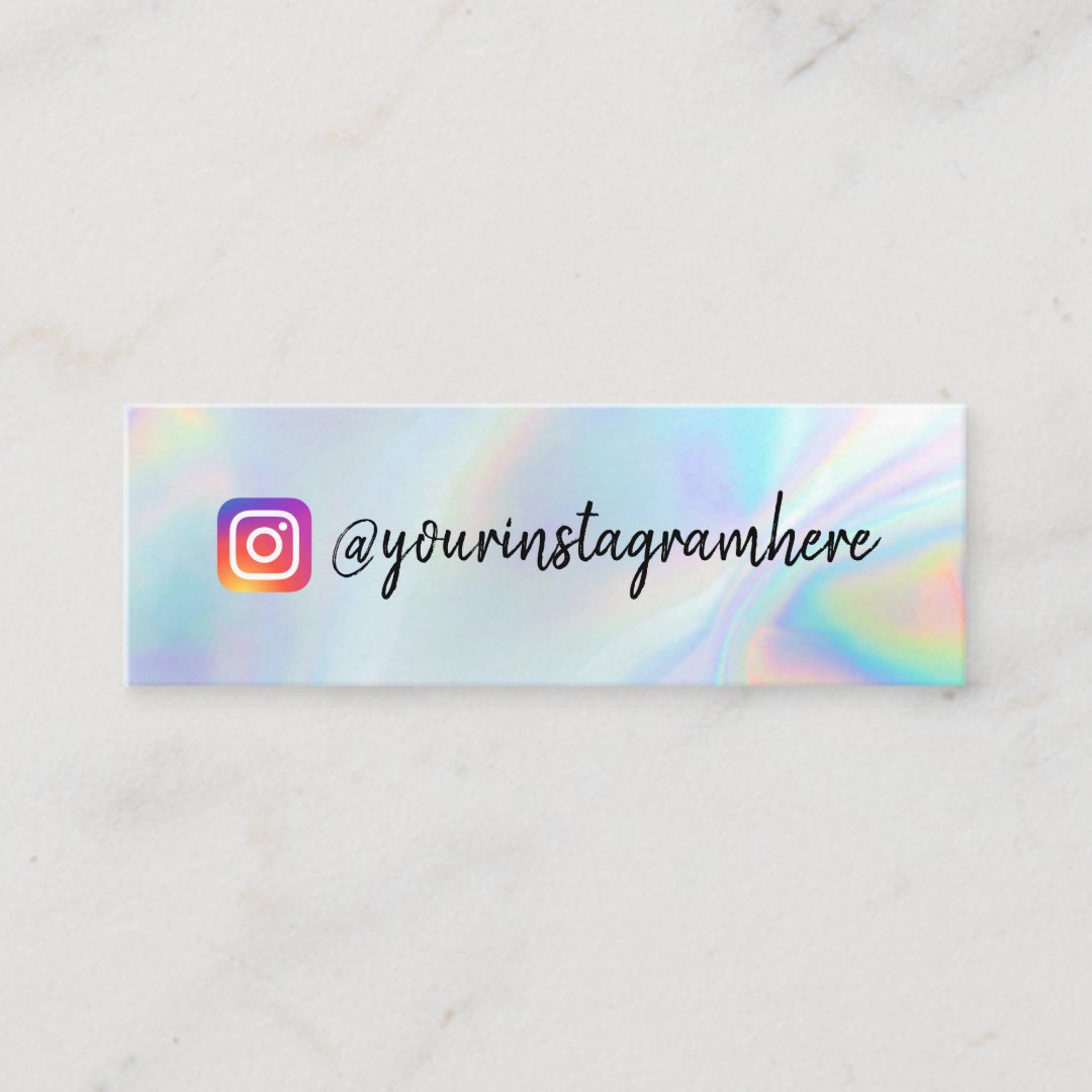 Clear Holographic Color Shift Mini Business Card | Zazzle