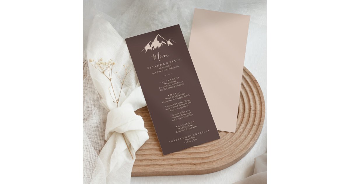 Clear Mountain Country Dinner Menu | Zazzle