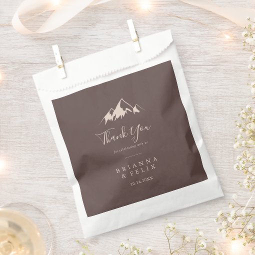 Clear Mountain Country Thank You Wedding Favor Bag | Zazzle