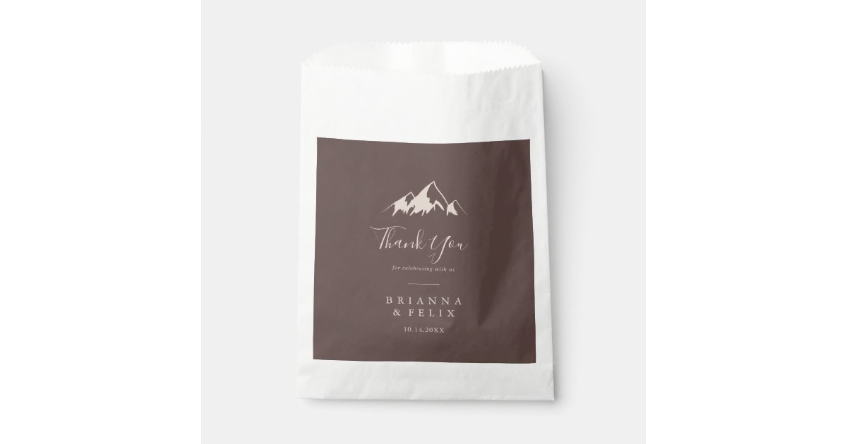 Clear Mountain Country Thank You Wedding Favor Bag | Zazzle