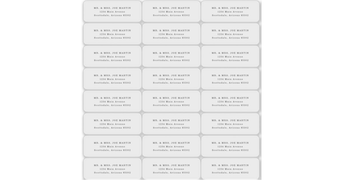 Clear Transparent Minimalist Return Address Labels | Zazzle