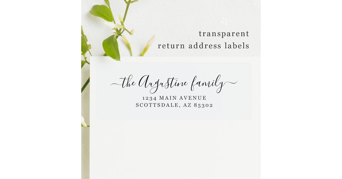 Clear Transparent Return Address Labels | Zazzle