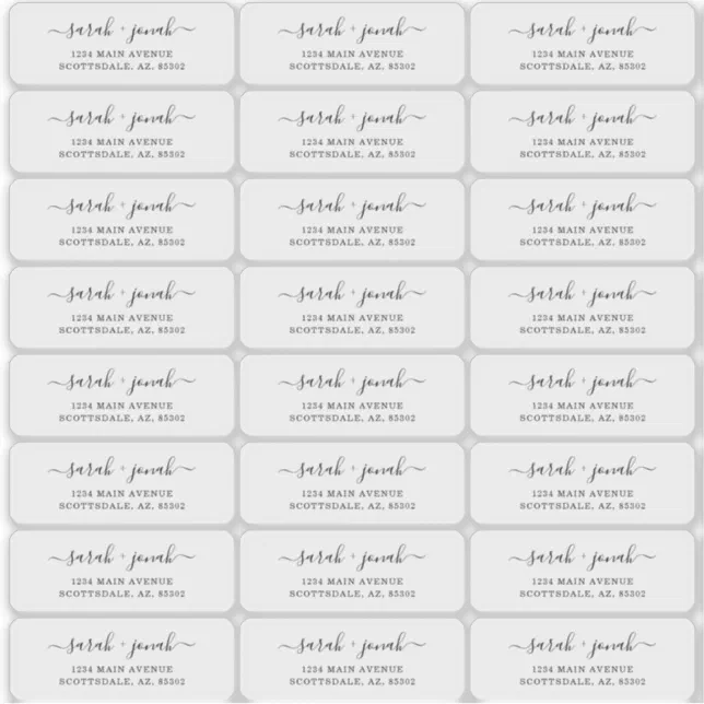 Clear Transparent Wedding Return Address Labels | Zazzle