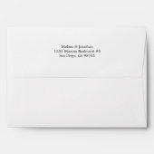 Clear type print custom return address wedding envelope | Zazzle