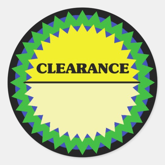 CLEARANCE PRICE TAG Retail Sticker | Zazzle.com