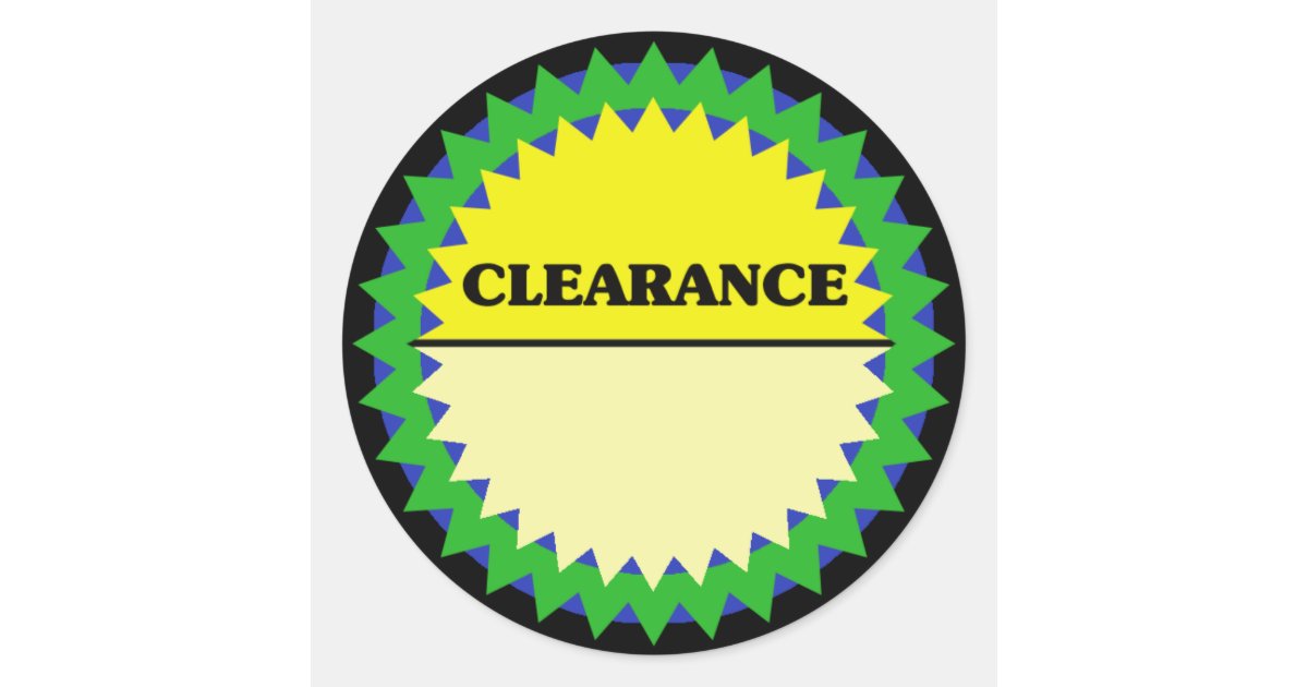 CLEARANCE PRICE TAG Retail Sticker | Zazzle