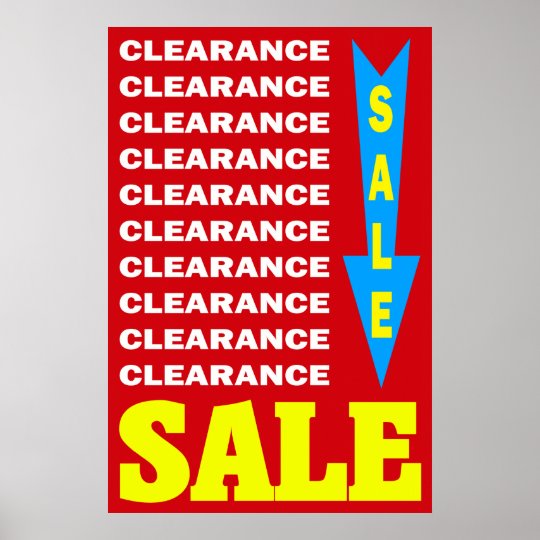 CLEARANCE SALE - RETAIL POSTER SIGN | Zazzle.com