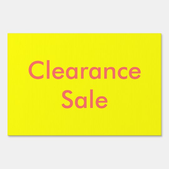 Clearance Sale Sign | Zazzle.com