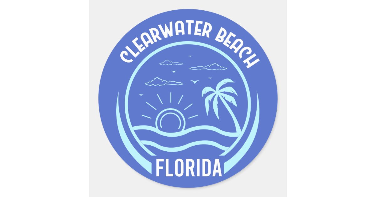 Clearwater Beach Classic Round Sticker | Zazzle