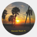 Clearwater Beach Sunset Classic Round Sticker | Zazzle