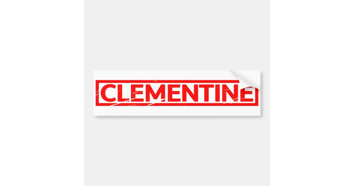 Clementine Stamp Bumper Sticker | Zazzle
