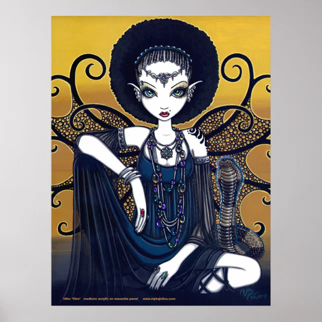 Cleo Egyptian Cobra Fearie Goddess Poster | Zazzle