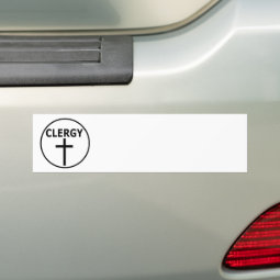 Clergy Emblem for Pastors, Reverends & Ministers Bumper Sticker | Zazzle