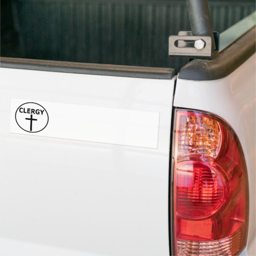 Clergy Emblem for Pastors, Reverends & Ministers Bumper Sticker | Zazzle