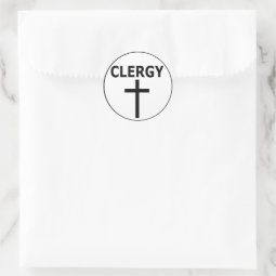 Clergy Emblem for Pastors, Reverends & Ministers Classic Round Sticker ...