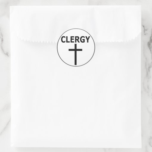 Clergy Emblem for Pastors, Reverends & Ministers Classic Round Sticker ...
